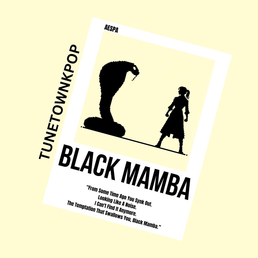 AESPA black Mamba Wall Print Aesthetic Kpop Decor - Etsy