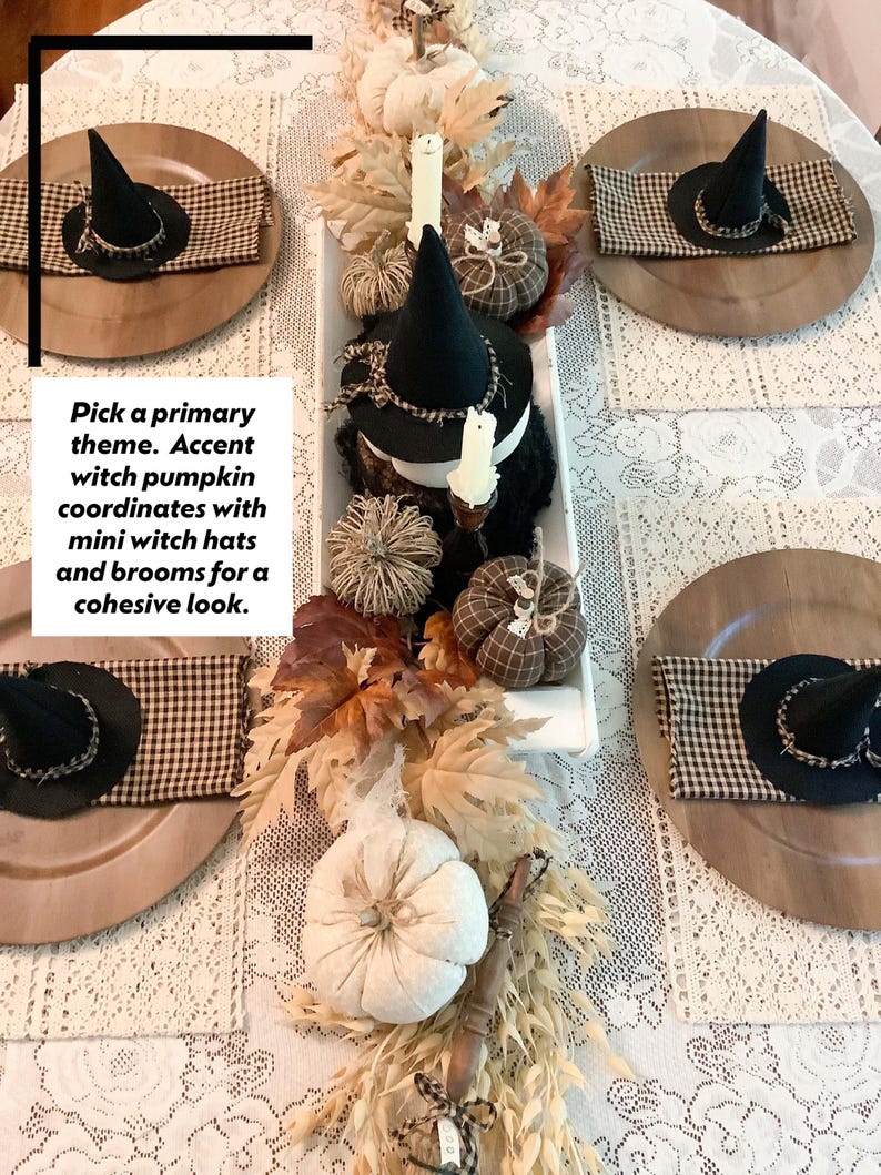 Mini Witch Broom: Halloween Decor Accent, Spindle Broom, Farmhouse ...