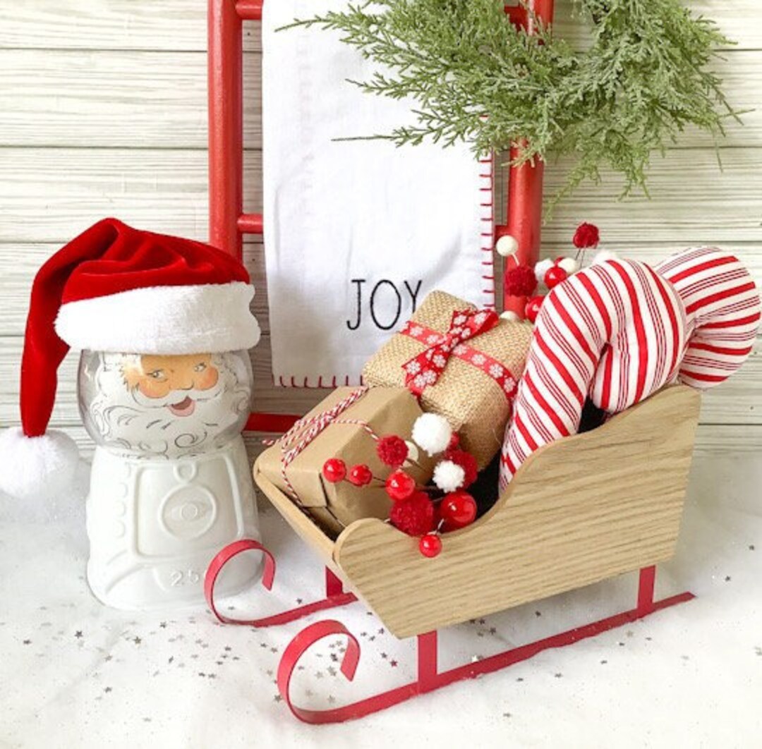 Vintage Santa Gumball Machine Decor Kit, Christmas Gumball Decor ...