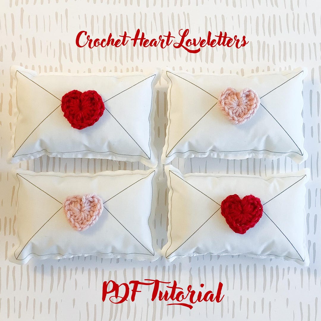 Crochet Heart Loveletters Tutorial: Valentine's Decor (PDF Pattern) - Etsy