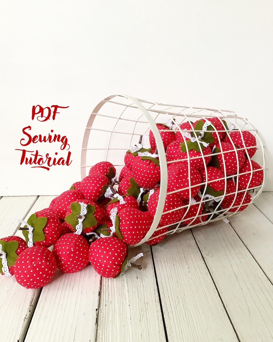Fabric Strawberry Sewing Tutorial: Beginner-friendly PDF Pattern - Etsy