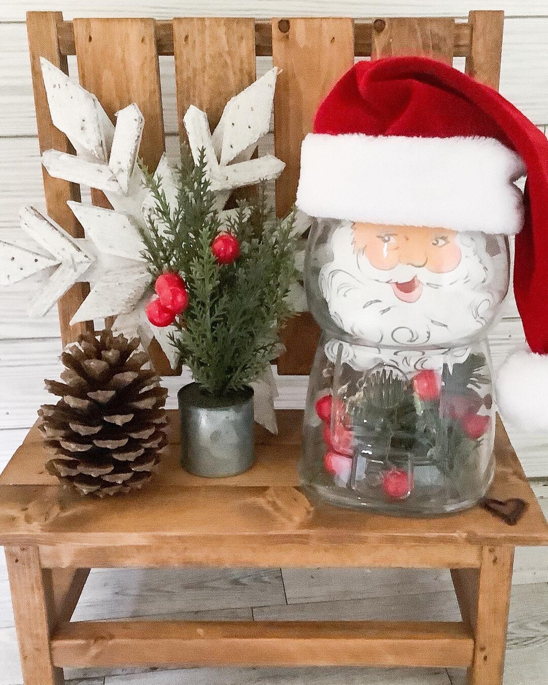 Vintage Santa Gumball Machine Decor Kit: Christmas Tiered Tray ...