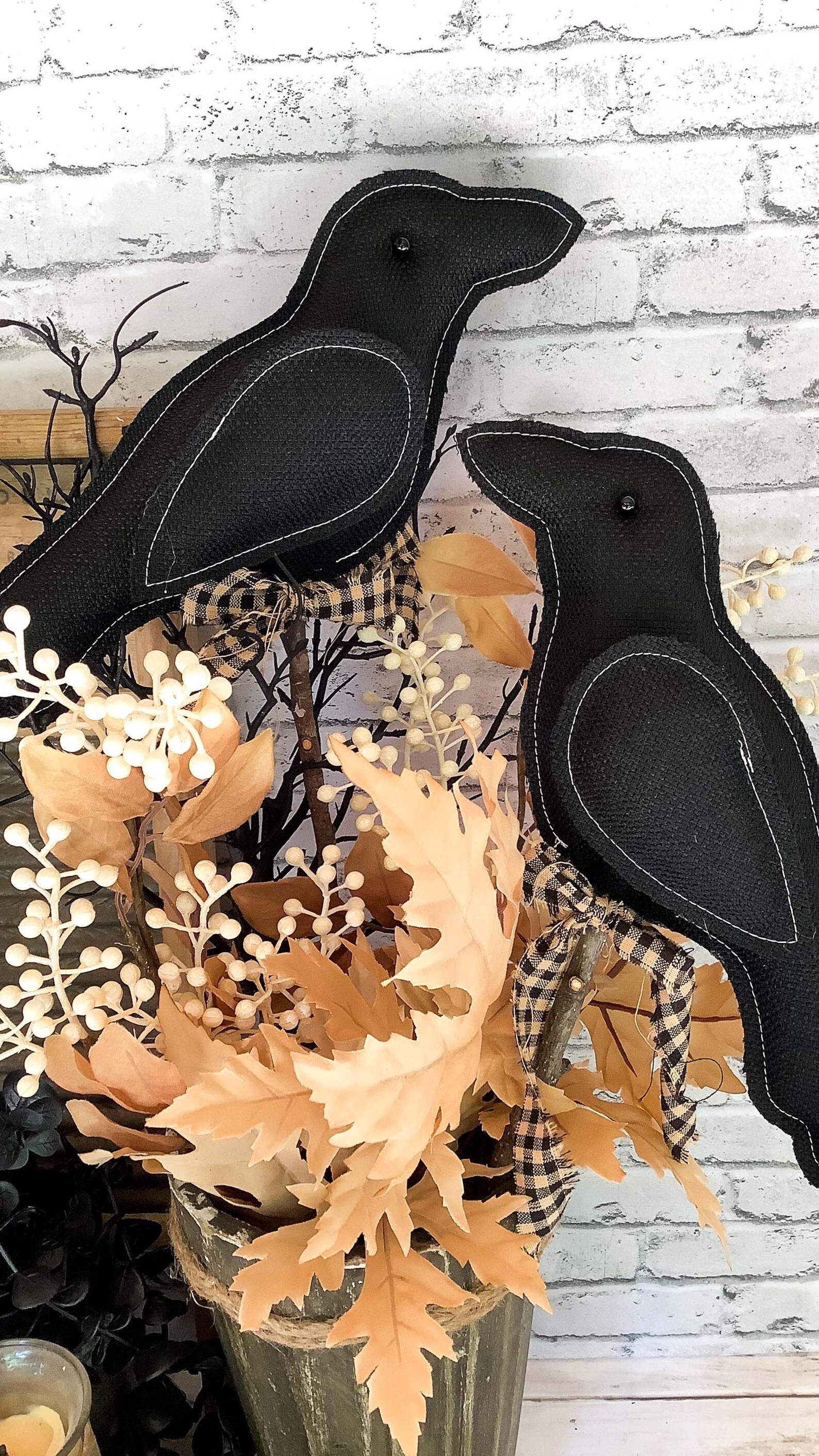 Crow Plant Pokes, Crow Stems, Falloween Decor, Halloween Decor - Etsy