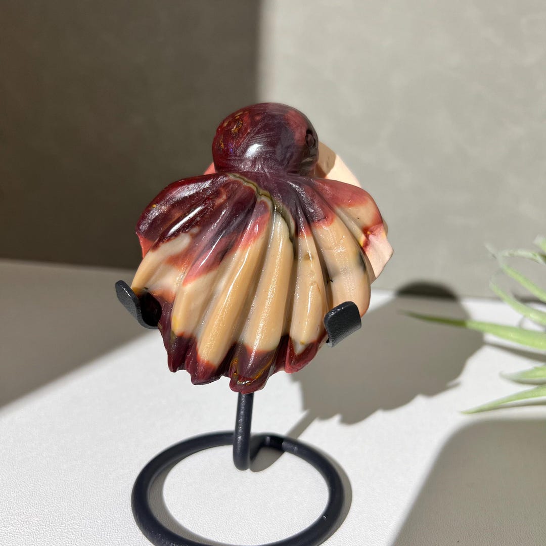 Mookaite Octopus Sealife Crystal Carving on Stand - Etsy