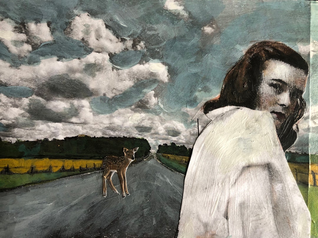 Woman & Fawn Art/original Painting/painting Tells a - Etsy