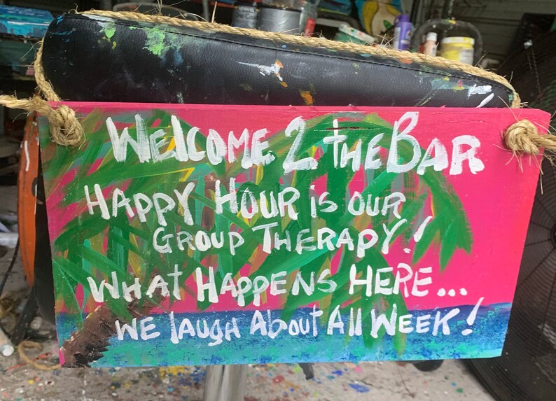 Welcome to the Bar Sign With Two Sayings - Etsy