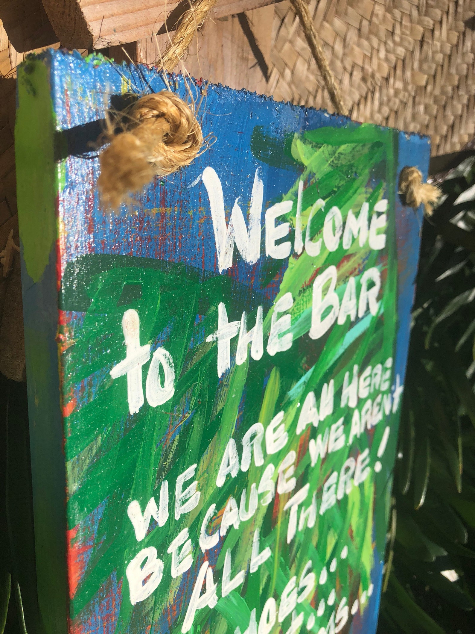 Rhondak Stule Welcome to Bar Sign With Two Sayings - Etsy