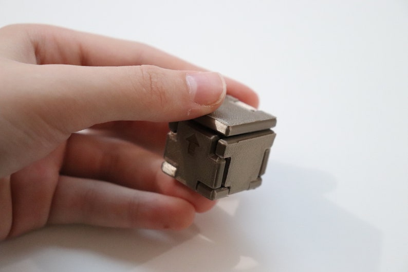 Transforming Little Cube Guy Gadget 3D Printed Mechanical Desk Toy ...