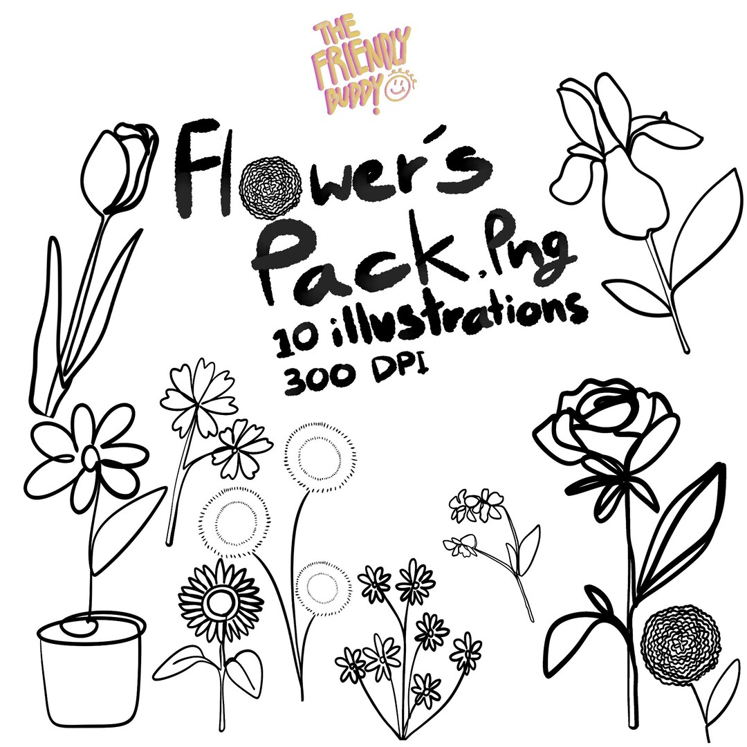 Flowers Clipart Pack for Kids - Bundle - Commercial Use - PNG - Etsy