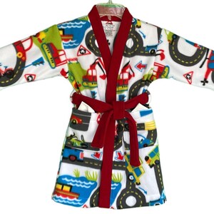 Kids' Robe Vehicle Themed Blizzard Fleece Robe Two Patch Pockets Size ...