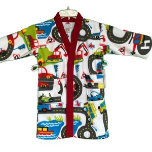 Kids' Robe Vehicle Themed Blizzard Fleece Robe Two Patch Pockets Size ...