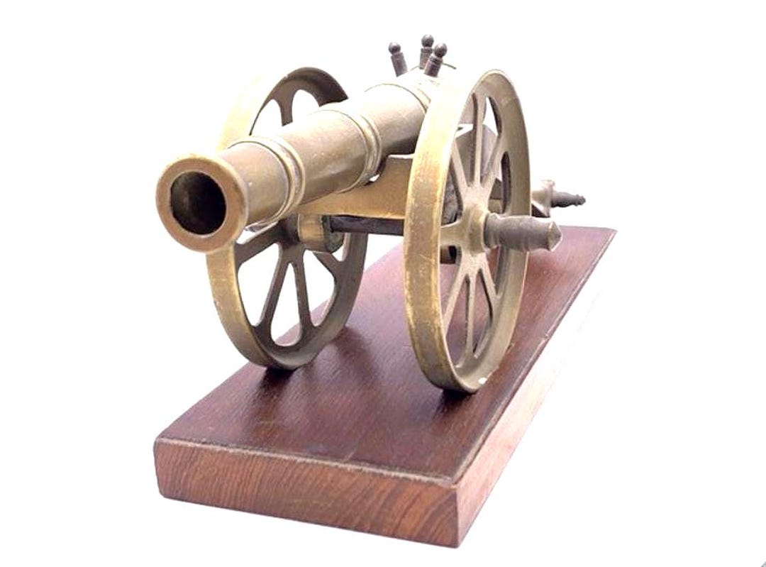 Vintage, Solid Brass, Cannon, Desktop, Military Replica - Etsy