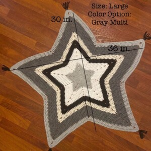 Crochet Star Rug, Crochet Rug, Handmade Decor, Crochet Star Decor, Star ...
