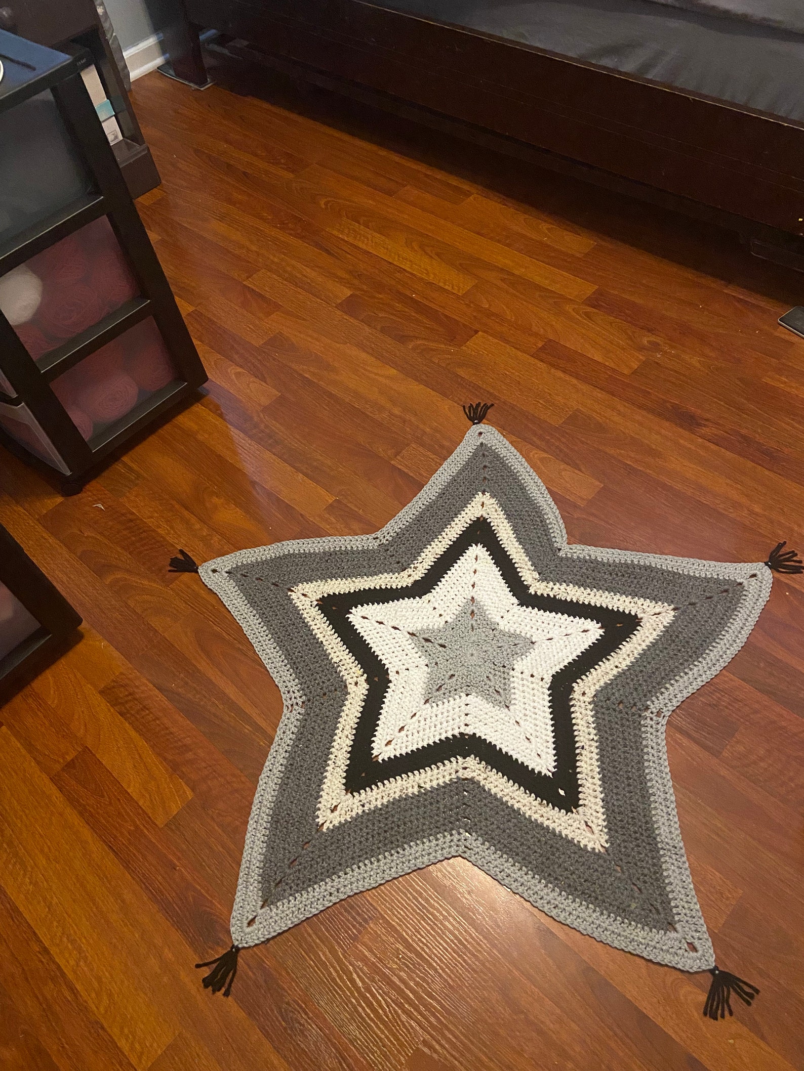 Crochet Star Rug, Crochet Rug, Handmade Decor, Crochet Star Decor, Star ...