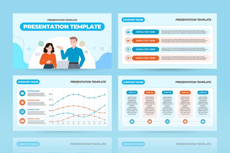 Modern Marketing Presentation Template | Tech Startup, Saas Business ...