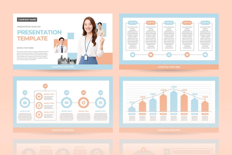 Modern Marketing Presentation Template | Tech Startup, Saas Business ...