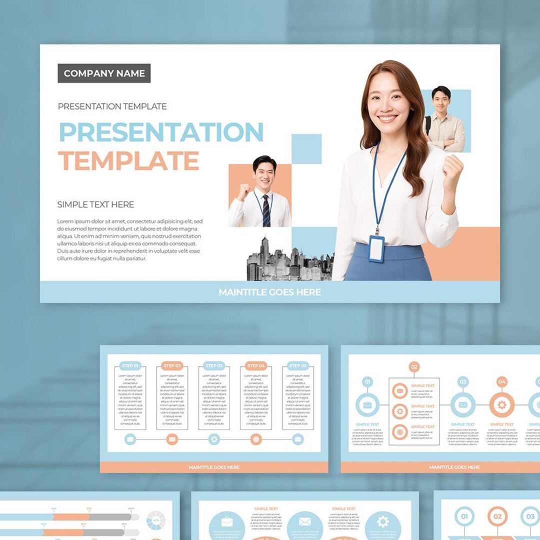 Modern Marketing Presentation Template | Tech Startup, Saas Business ...