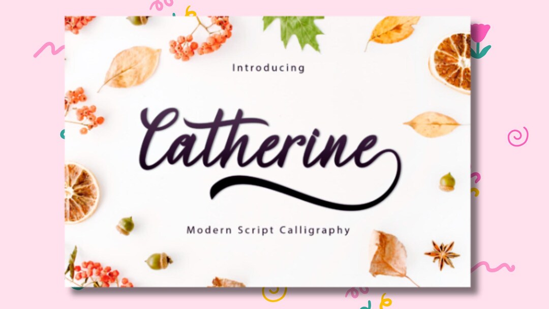 Catherine Font, Cricut Fonts, Script Font, Casual Font, Modern Font ...