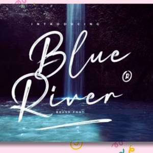 Blue River Font, Cricut Fonts, Casual Font, Modern Font, Fonts for ...