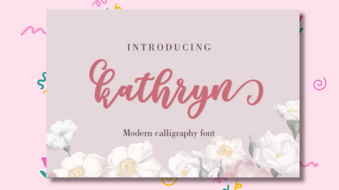 Kathryn Font, Handwritten Font, Modern Font, Fancy Font, Canva Font ...