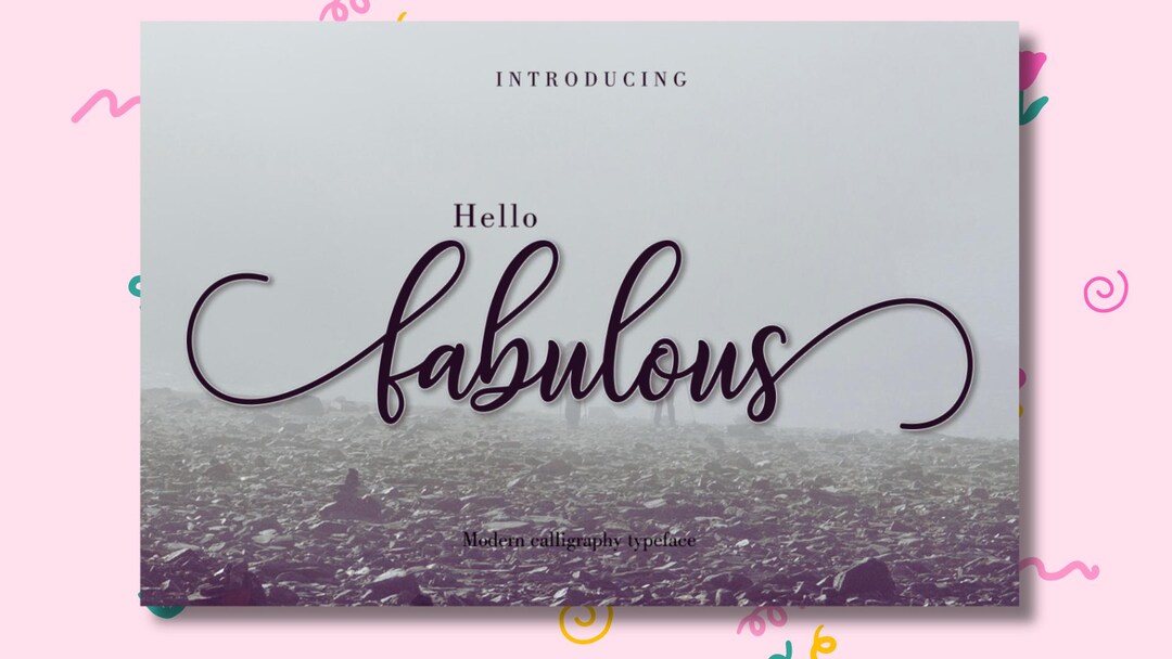 Fabulous Script Font, Beautiful Font, Script Font, Vintage Font, Retro ...