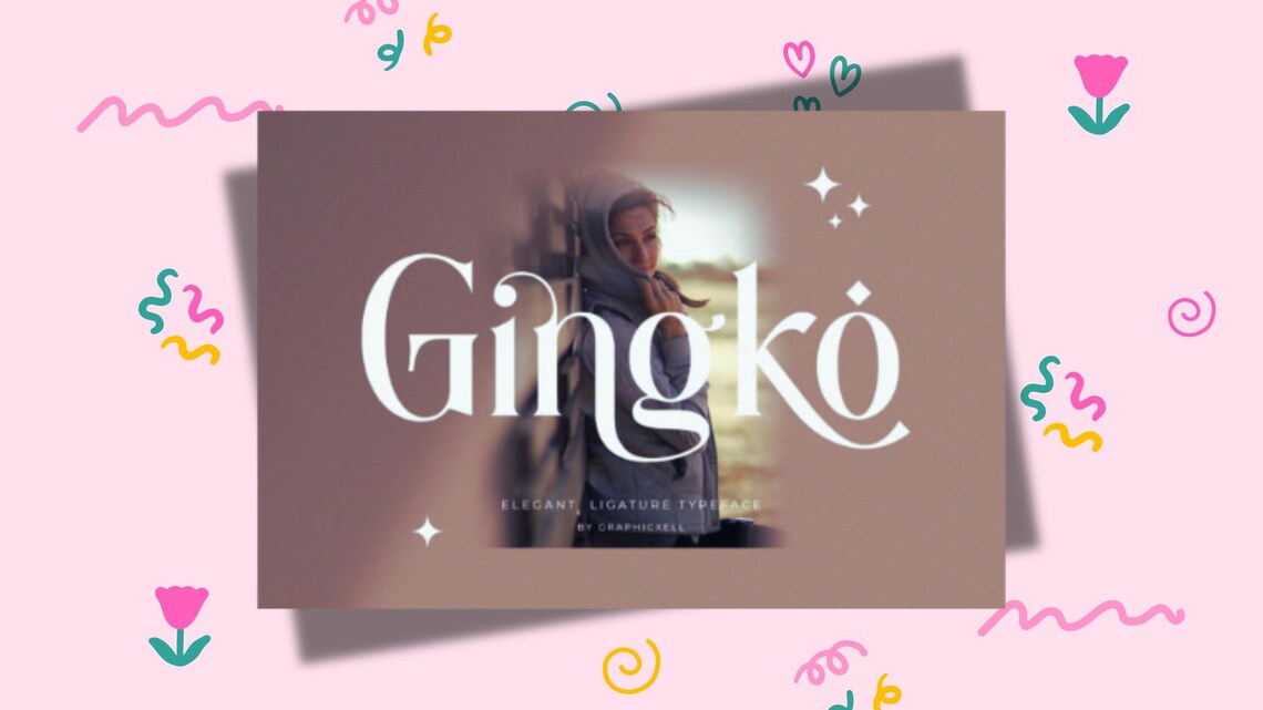 Gingko Serif Font, Fancy Font, Classic Font, Display Font, Modern ...
