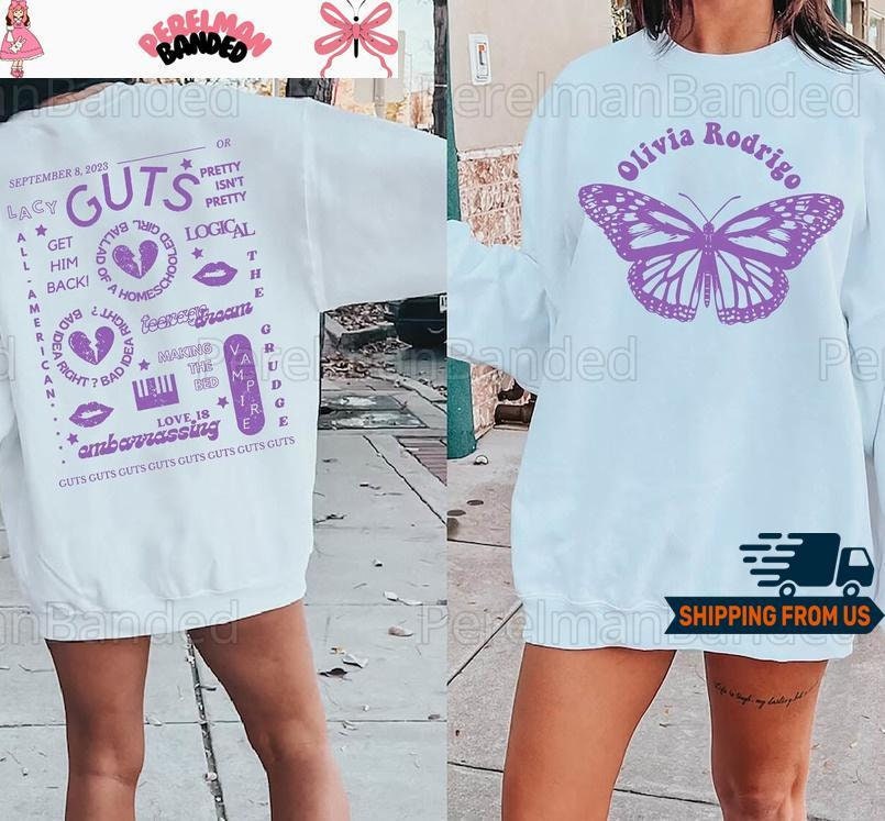 Olivia Rodrigo Guts World Tour Shirt, Guts Tour 2024 Shirt, Concert ...