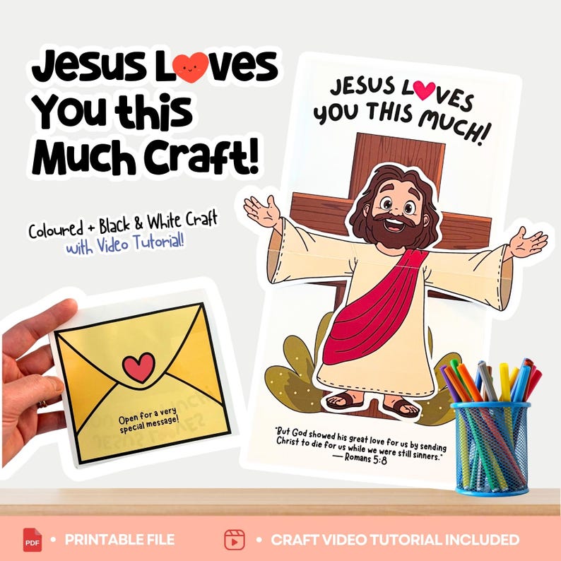 Romans 5:8 Pop-up Card Craft | God’s Love Kids Craft | Video Tutorial ...
