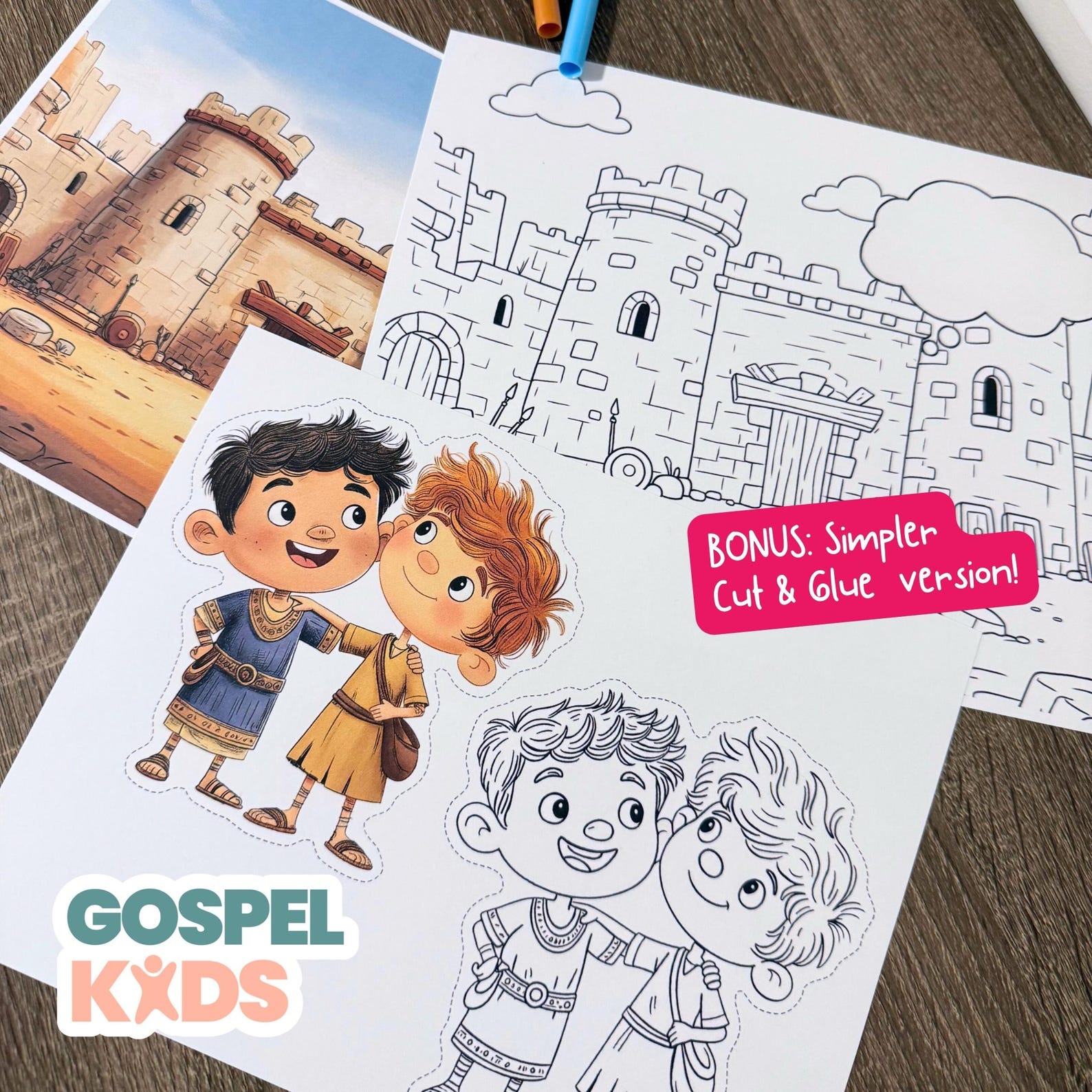 David & Jonathan Friendship Bible Craft | Printable Sunday School ...