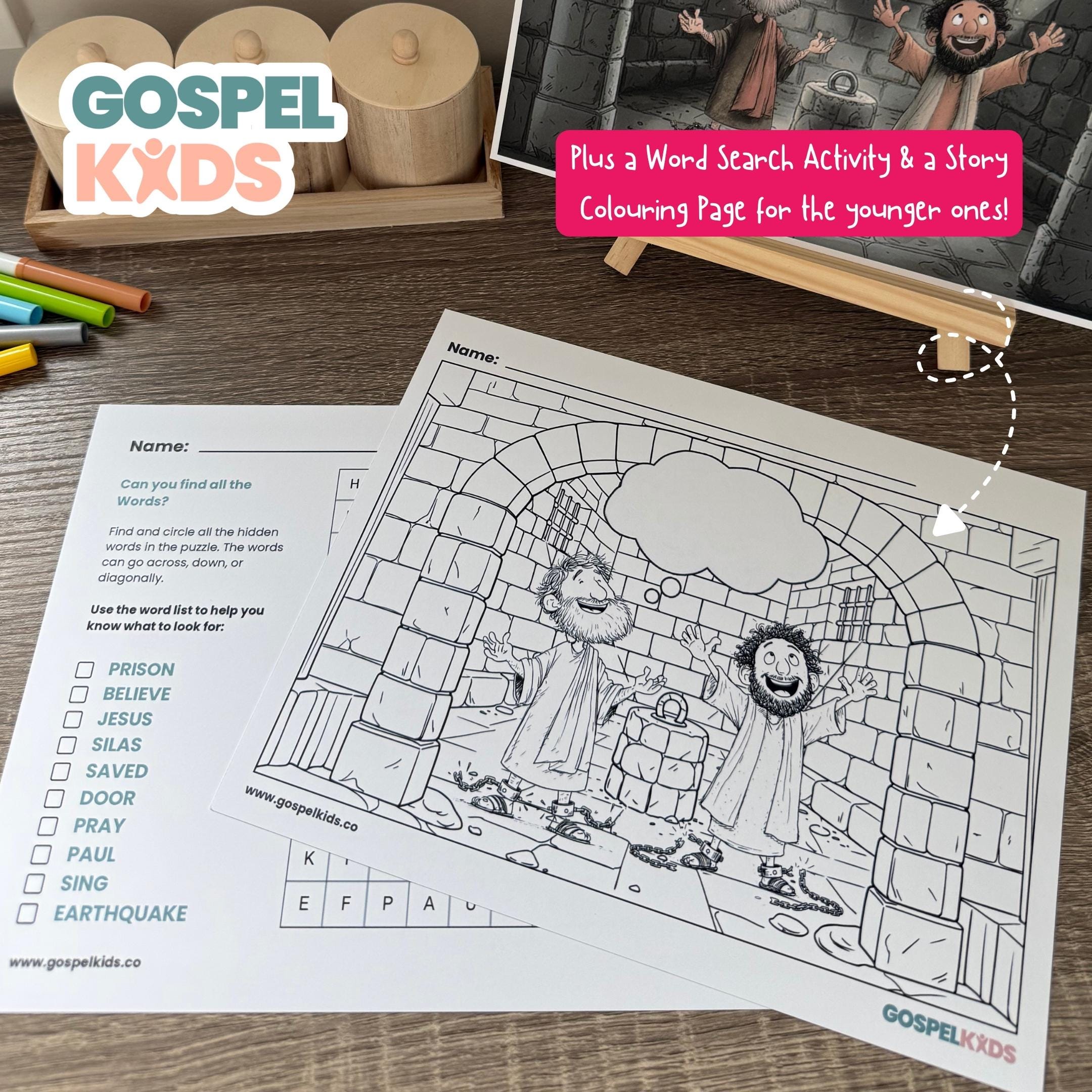 Paul and Silas Craft | Printable Sunday School Activity - Etsy