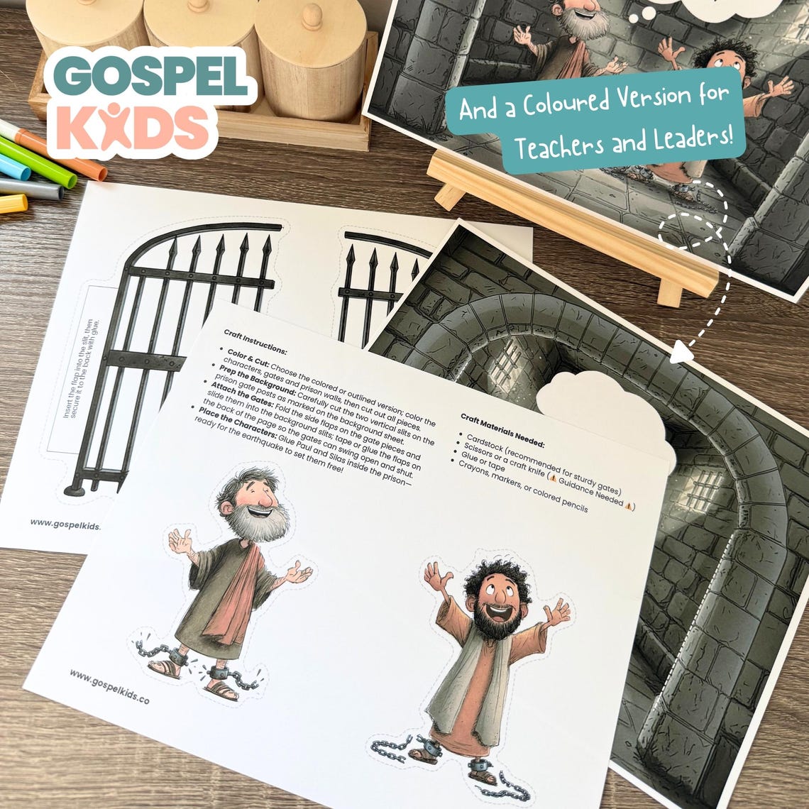 Paul and Silas Craft | Printable Sunday School Activity - Etsy
