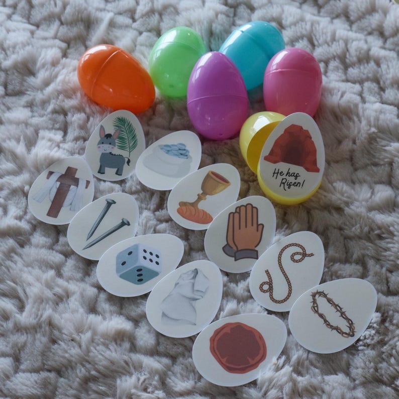 Resurrection Egg Hunt Printable: Christian Easter Story Game (PDF) - Etsy
