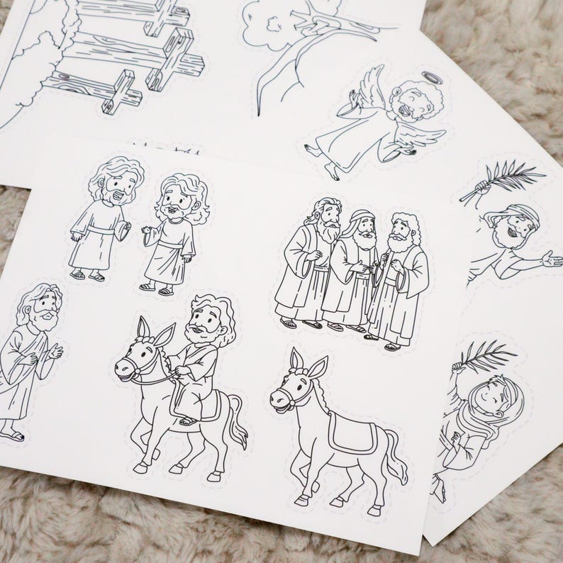 Easter Storytelling Characters-sunday School Printable (PDF) - Etsy