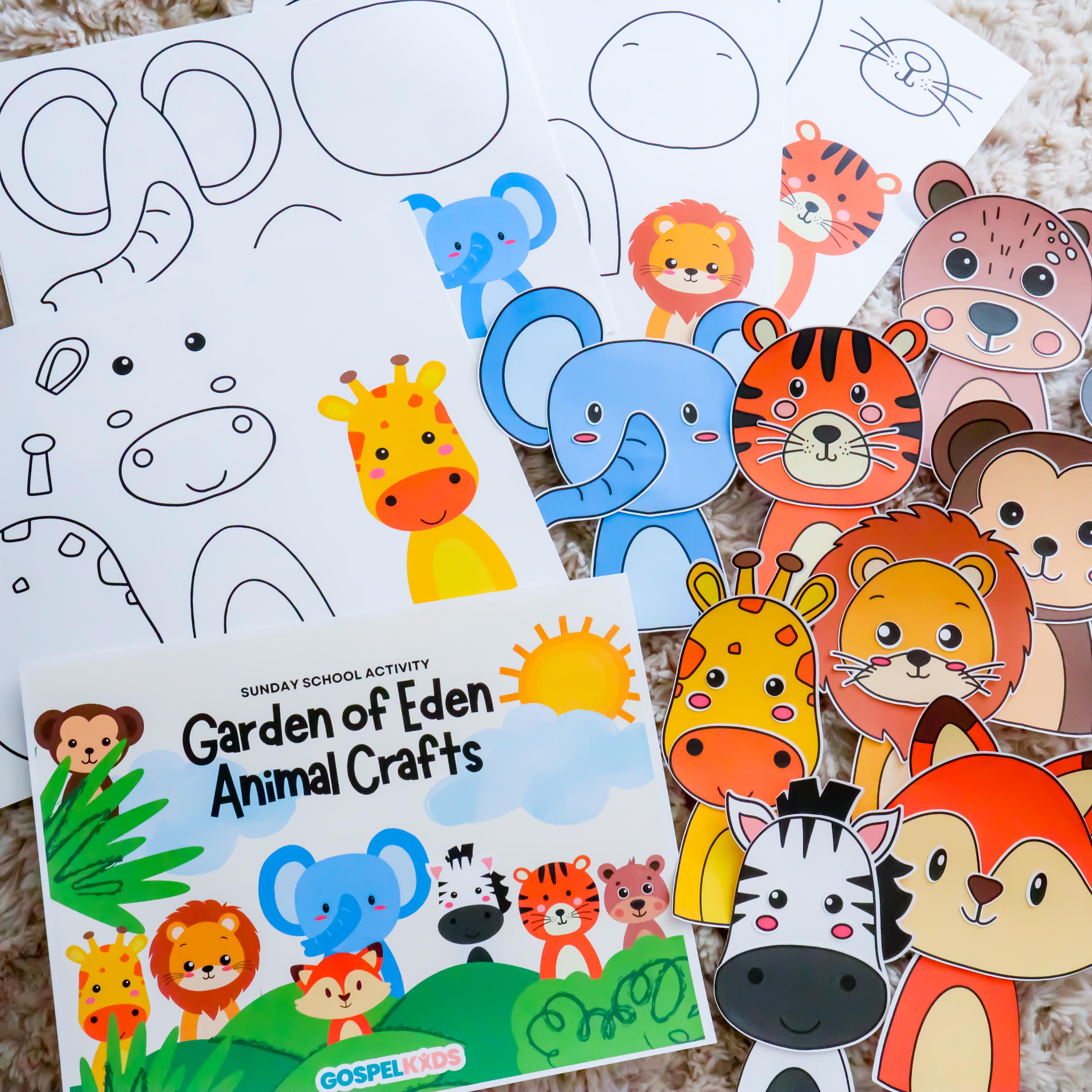 Creation Story Animal Craft: Genesis Bible Lesson (PDF Pattern) - Etsy