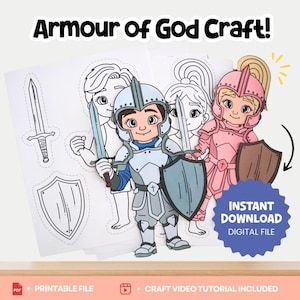 Ephesians 6 Armor of God Printable | Bible Craft for Kids | Sunday ...
