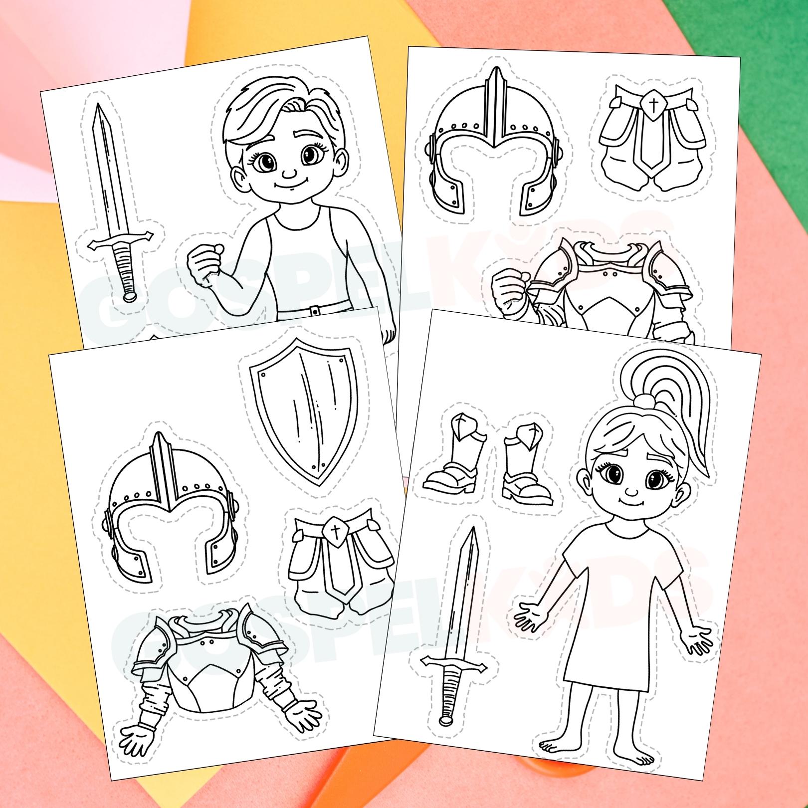 Ephesians 6 Armor of God Printable | Bible Craft for Kids | Sunday ...