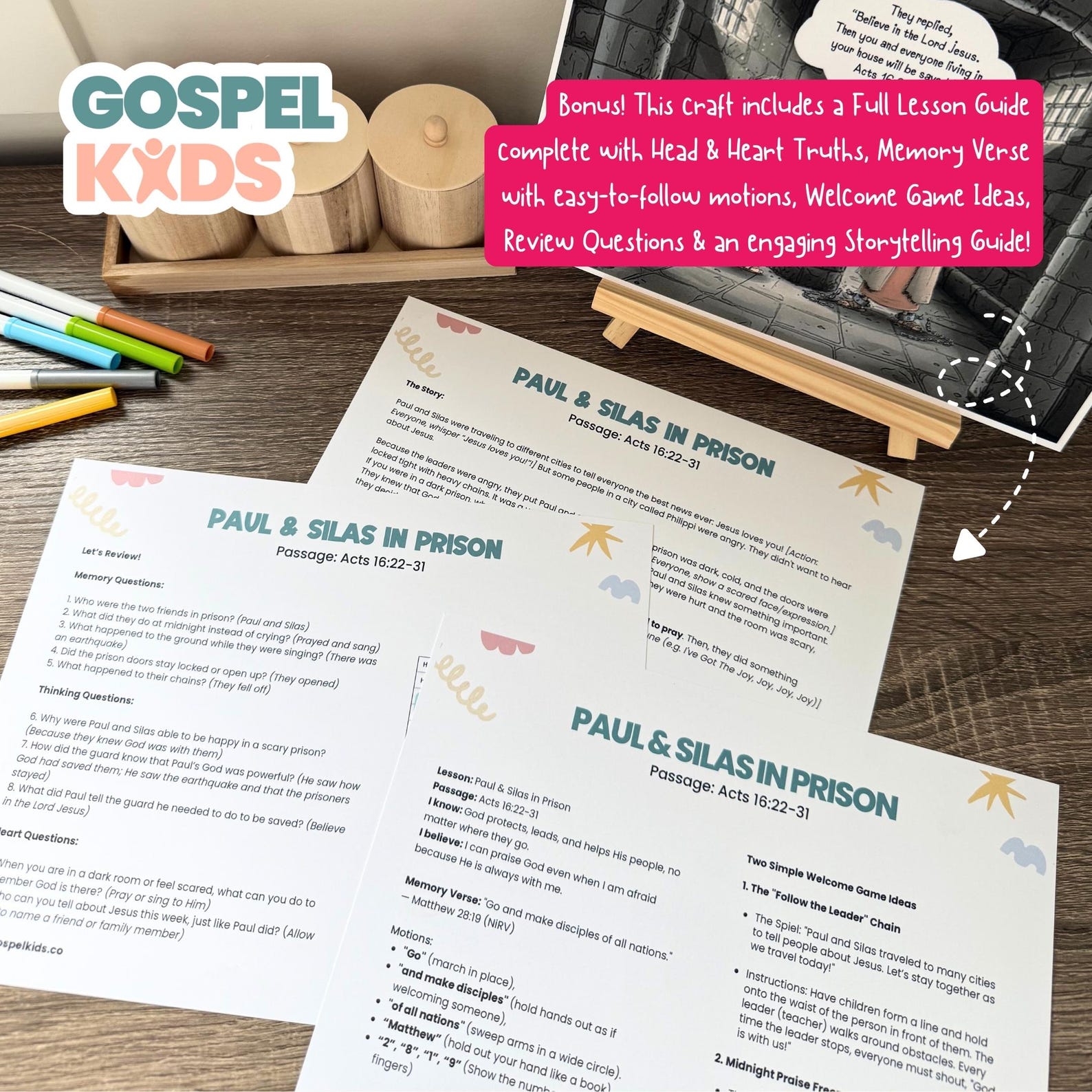 Paul and Silas Craft | Printable Sunday School Activity - Etsy
