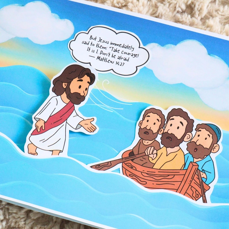 Jesus Walks on Water Craft: Sunday School Bible Lesson (PDF) - Etsy