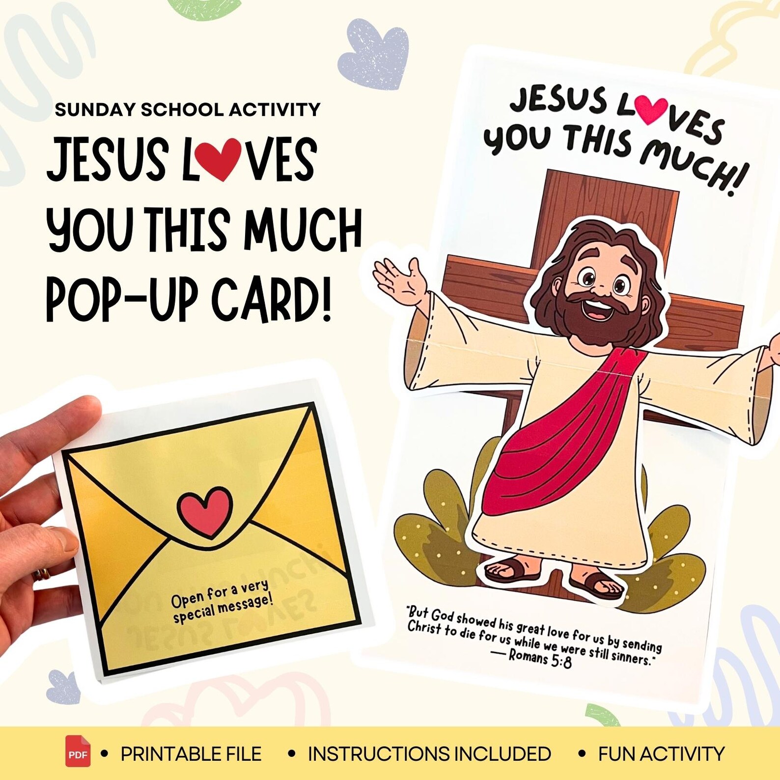 Romans 5:8 Pop-up Card Craft | God’s Love Kids Craft | Video Tutorial ...