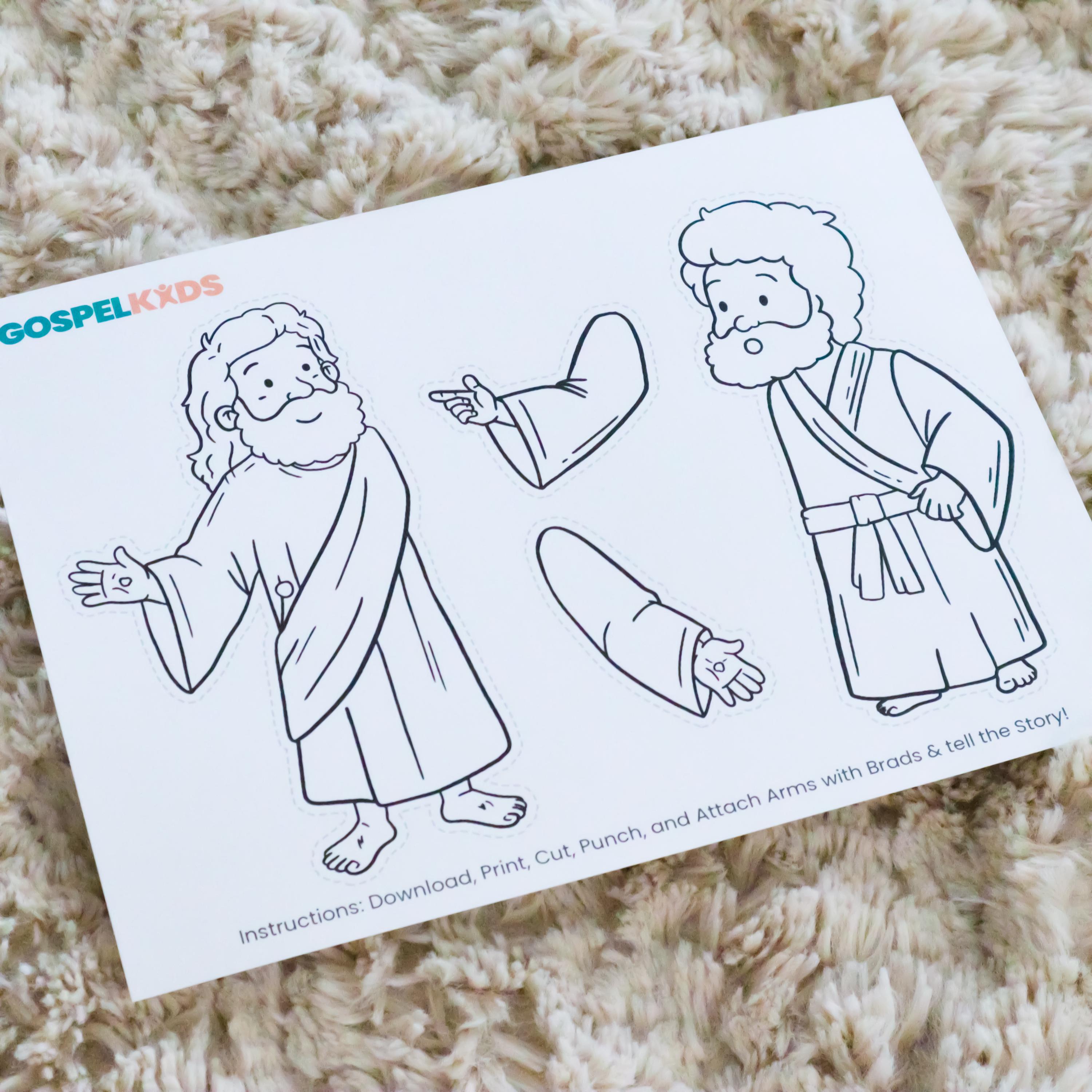 Jesus and Thomas Craft: Resurrection Bible Story Activity (PDF) - Etsy