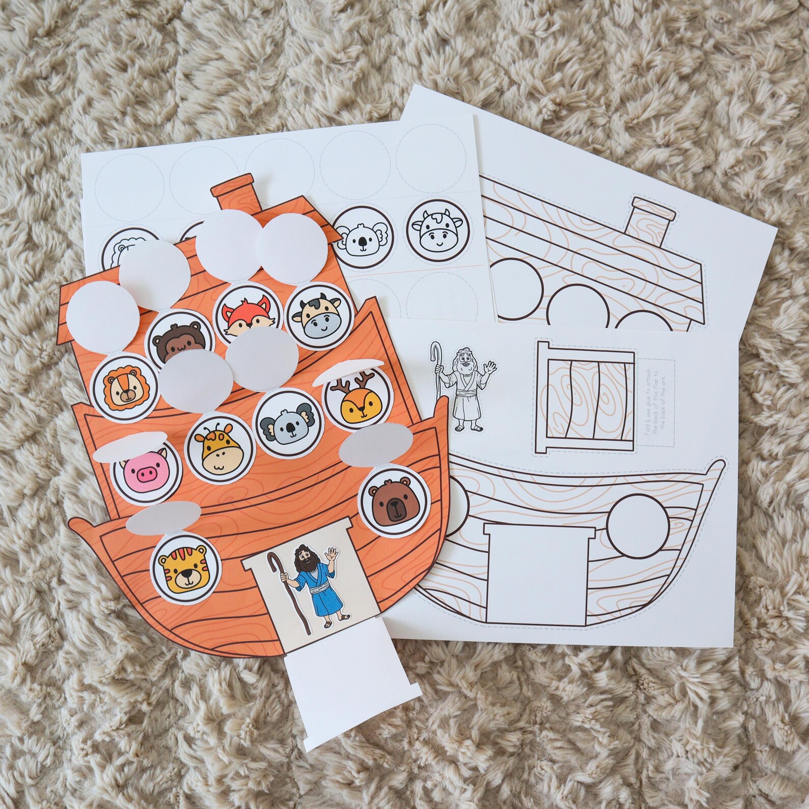 Noah's Ark Printable Craft | Fun Bible Activity for Kids - Etsy