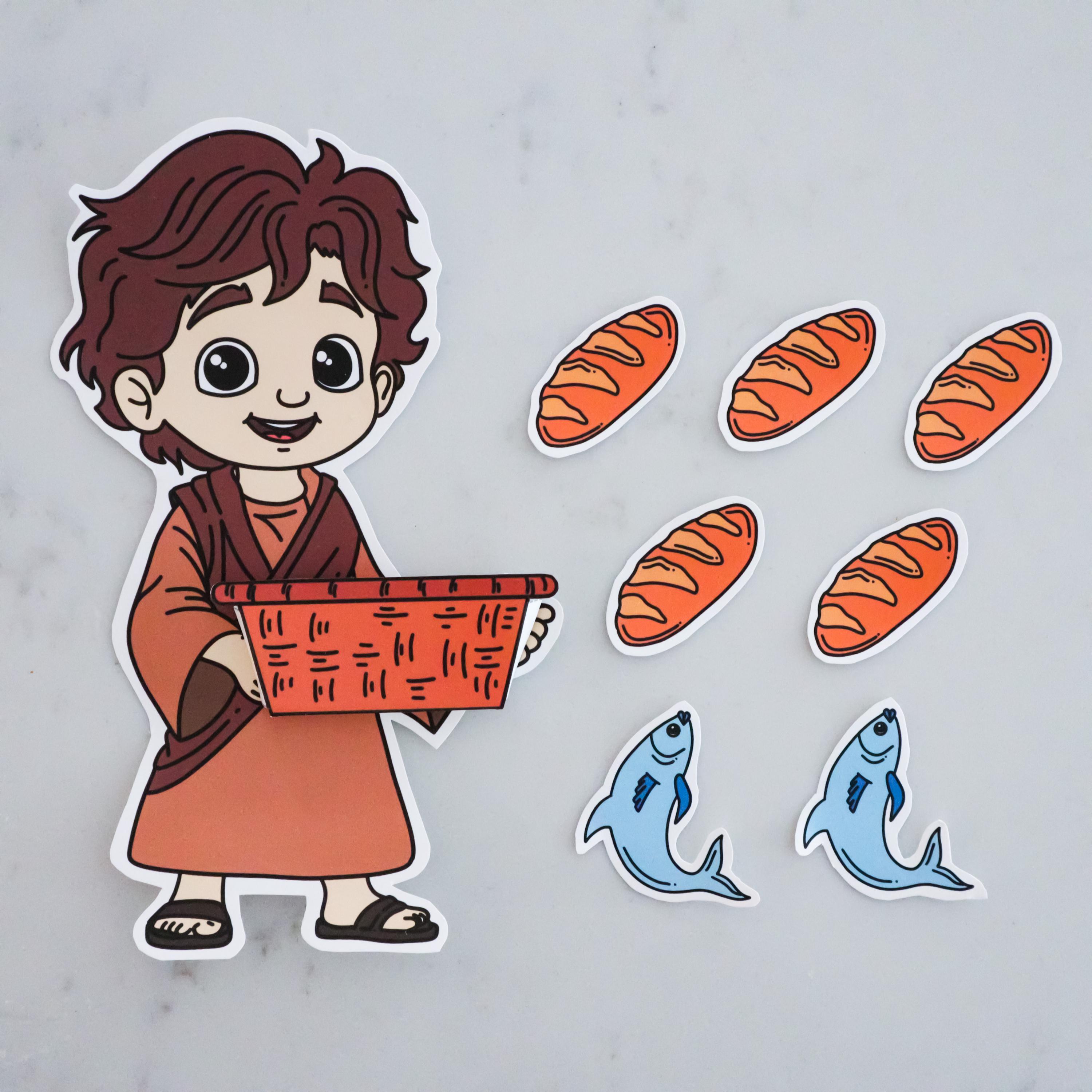 Jesus Feeds the Five Thousand | Five Loaves, Two Fish Printable Bible ...