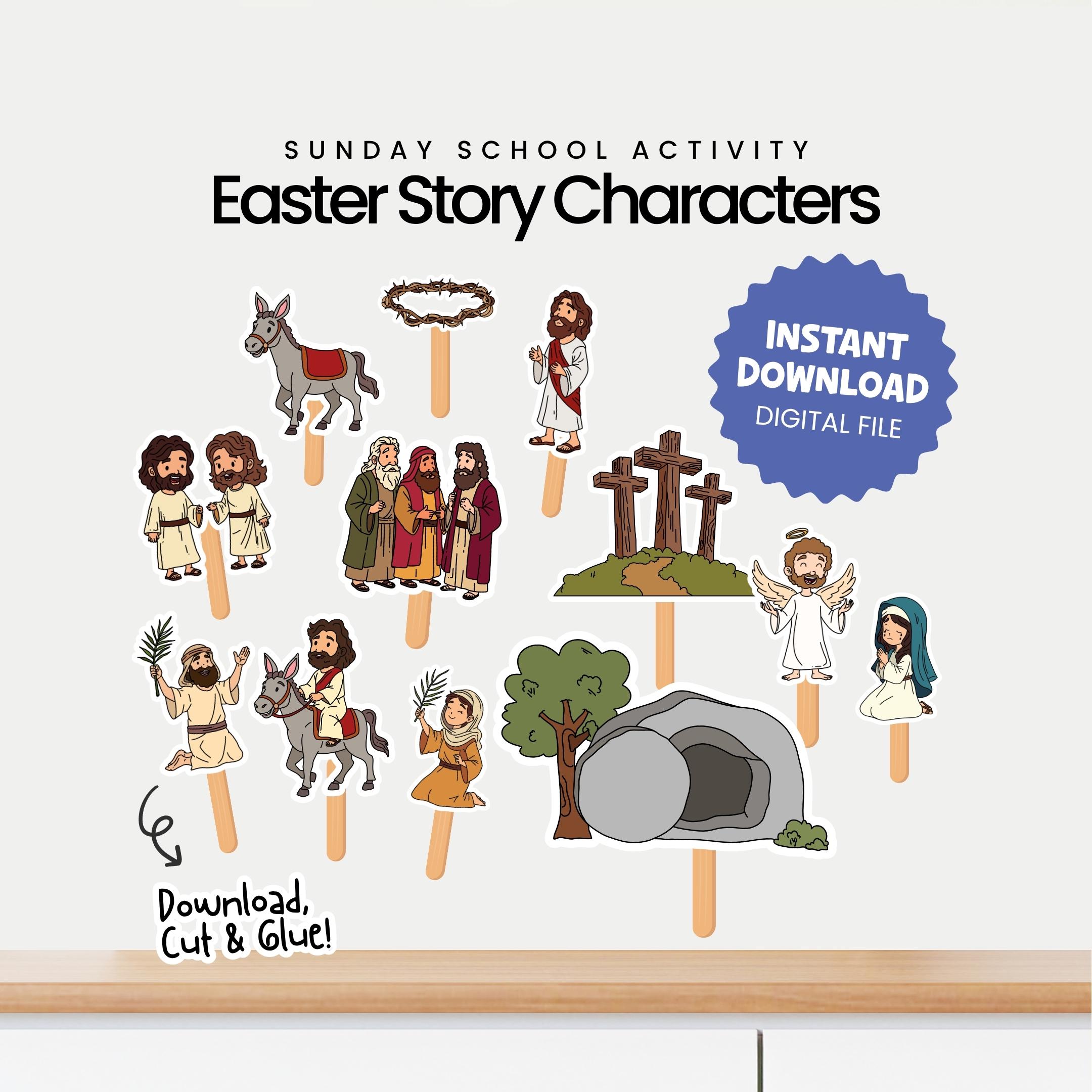 Easter Storytelling Characters-sunday School Printable (PDF) - Etsy