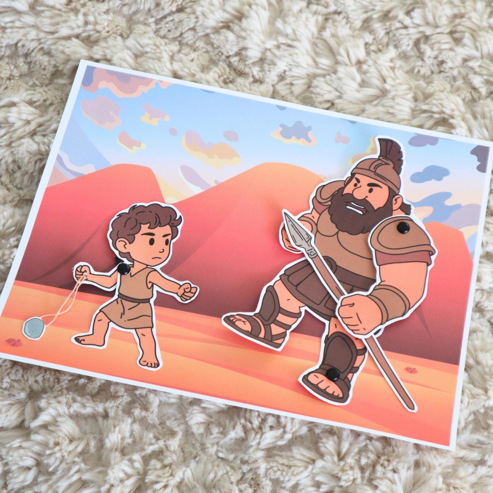 David and Goliath Bible Craft Printable | Sunday School Activity for ...