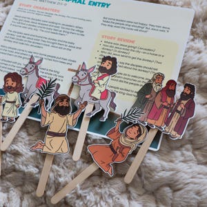 Easter Bible Story Characters on Popsicle Sticks | Printable Craft for ...