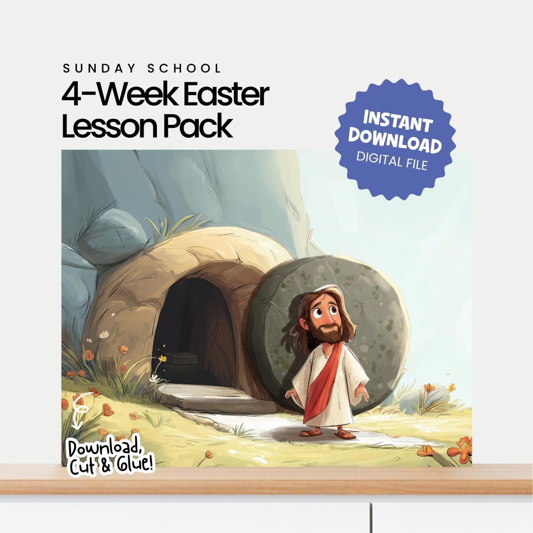 4-part Easter Lesson Pack–sunday School Crafts & Activities (PDF) - Etsy