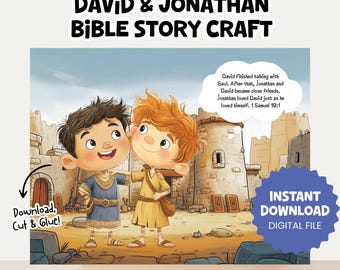 Printable David and Jonathan's Friendship Coloring Spinner Wheel ...