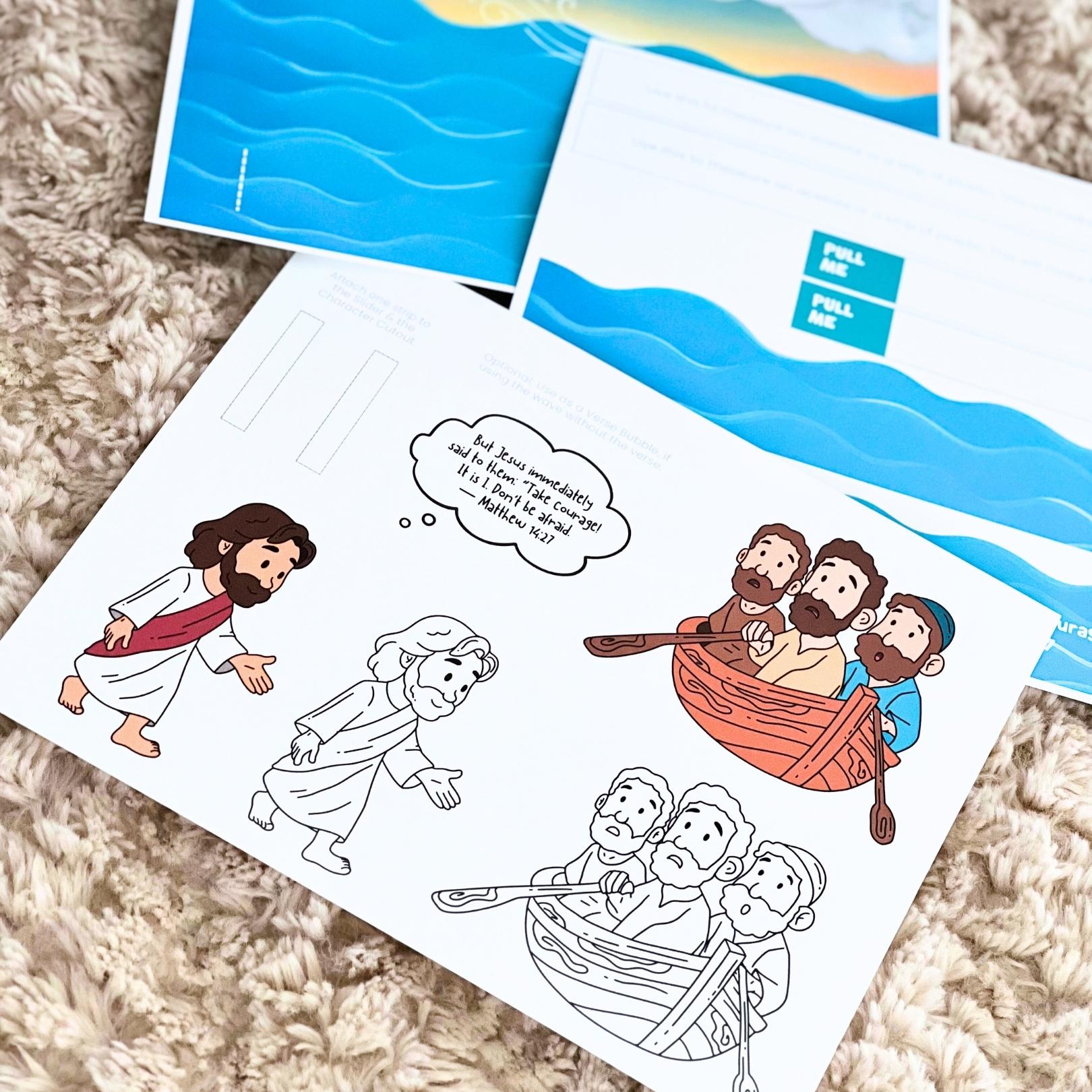 Jesus Walks on Water Craft: Sunday School Bible Lesson (PDF) - Etsy