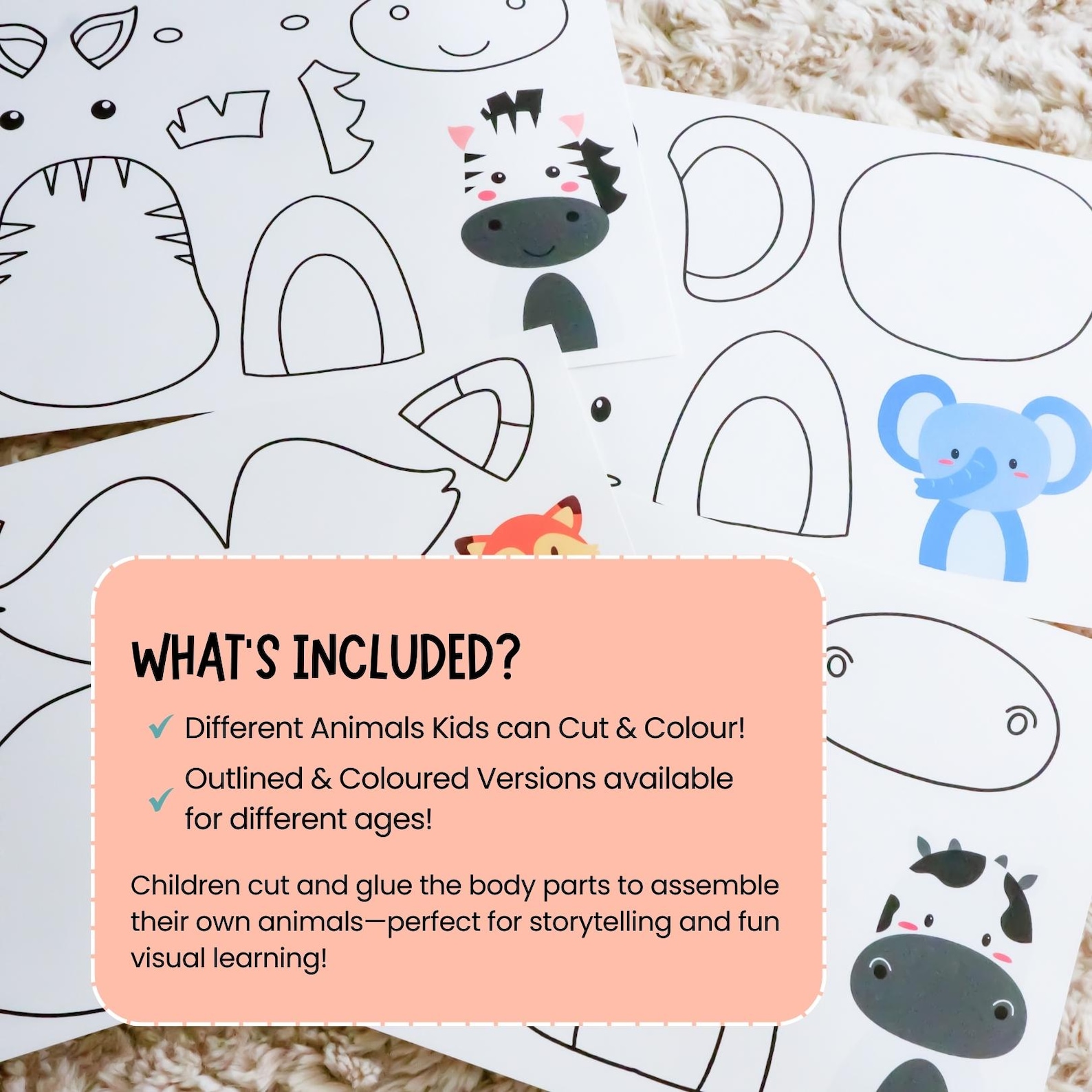 Creation Story Animal Craft: Genesis Bible Lesson (PDF Pattern) - Etsy