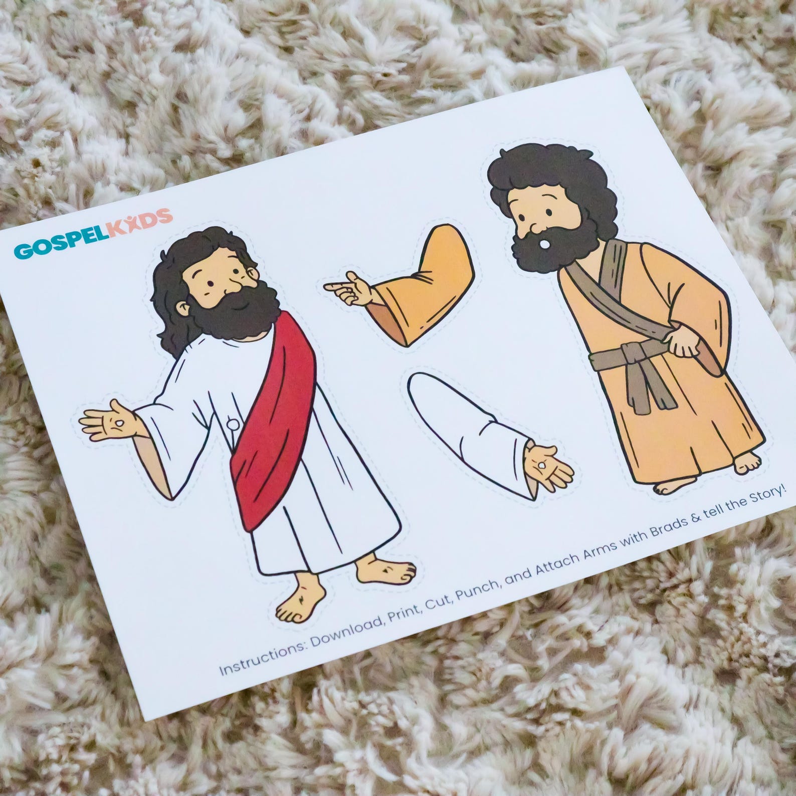 Jesus and Thomas Craft: Resurrection Bible Story Activity (PDF) - Etsy